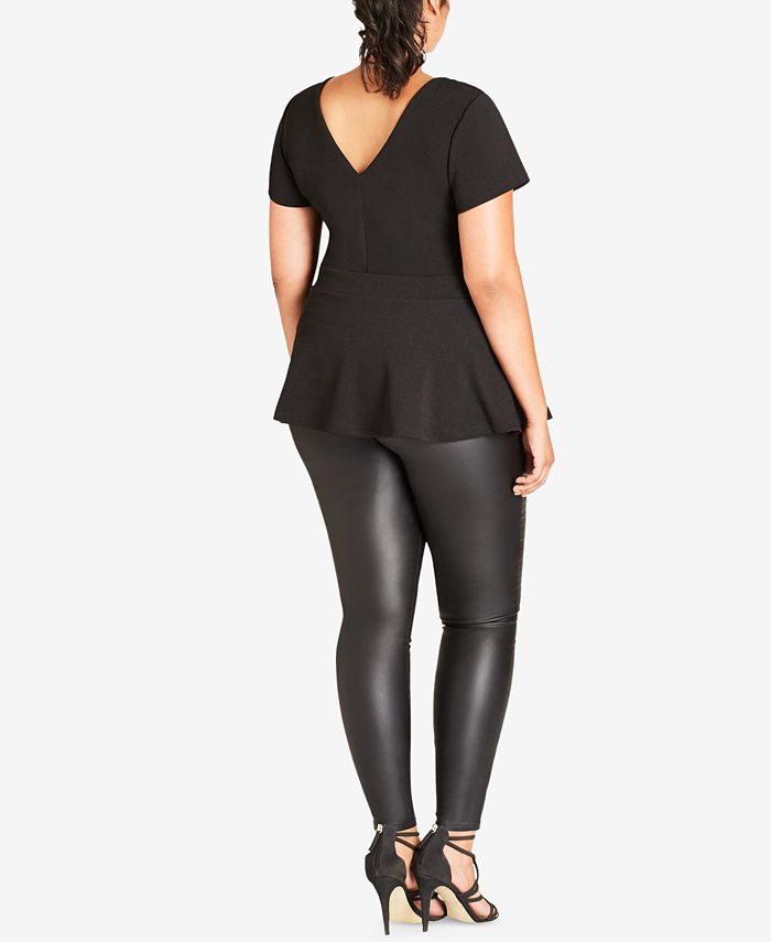 City Chic Trendy Plus Size Cage Top Macys