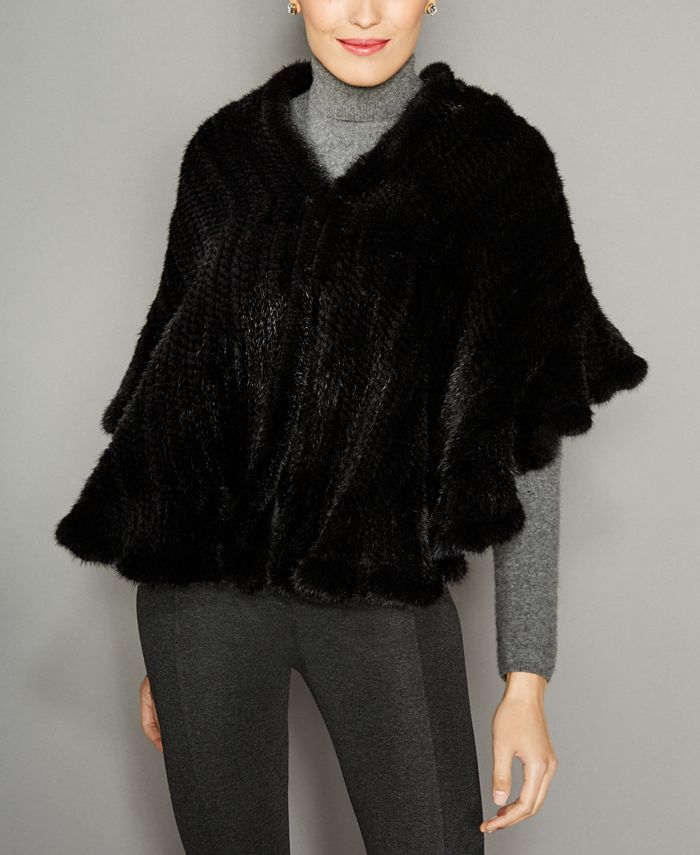 The Fur Vault Ruffled Knitted Mink Fur Stole - Macy's