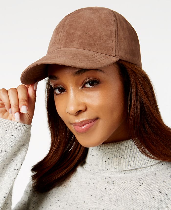 Nine West Faux-Suede Baseball Hat - Macy's