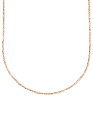 14k Rose Gold Necklace, 20" Perfectina Chain - Macy's