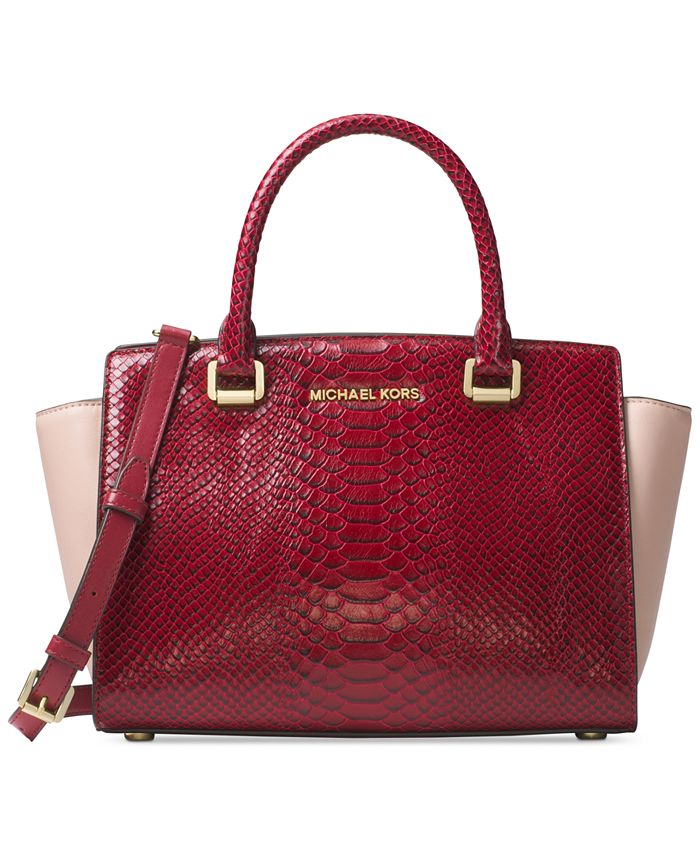 Michael Kors Selma Medium Top-Zip Satchel - Macy's