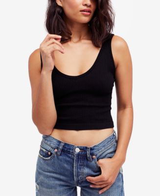 Free People Solid Rib Tank Top - Macy's