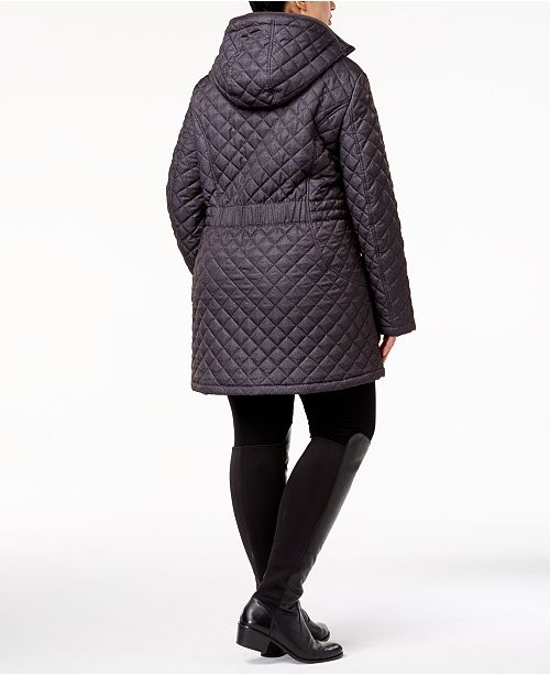Laundry by Shelli Segal Plus Size Hooded Quilted Puffer Coat & Reviews ...