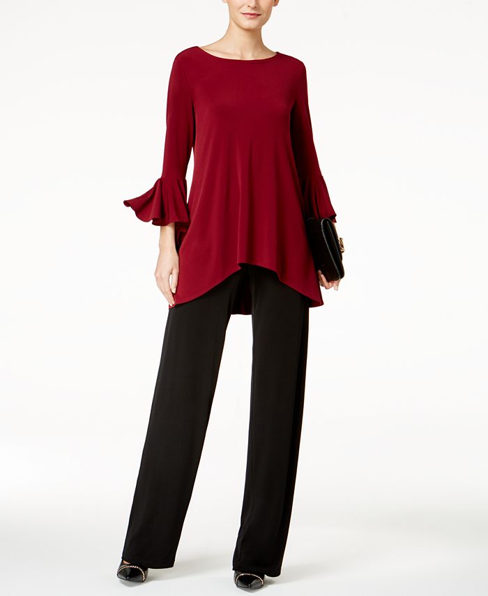 Alfani Ruffle-Sleeve High-Low Top, Created for Macy's - Macy's