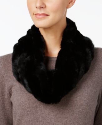 Surell Rex Rabbit Fur Infinity Scarf - Macy's