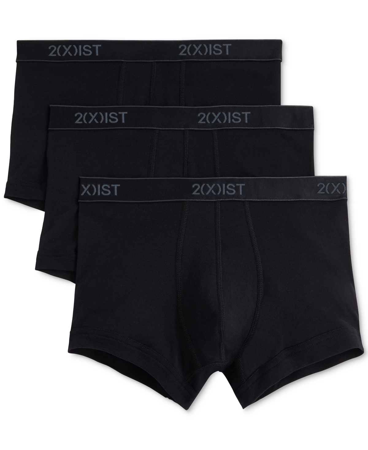 Click here for 2(x)ist Mens Essential No-Show Trunks 3-Pack - Bla... prices