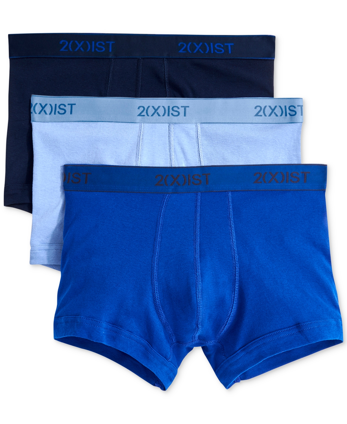 Click here for 2(x)ist Mens Essential No-Show Trunks 3-Pack - Nav... prices
