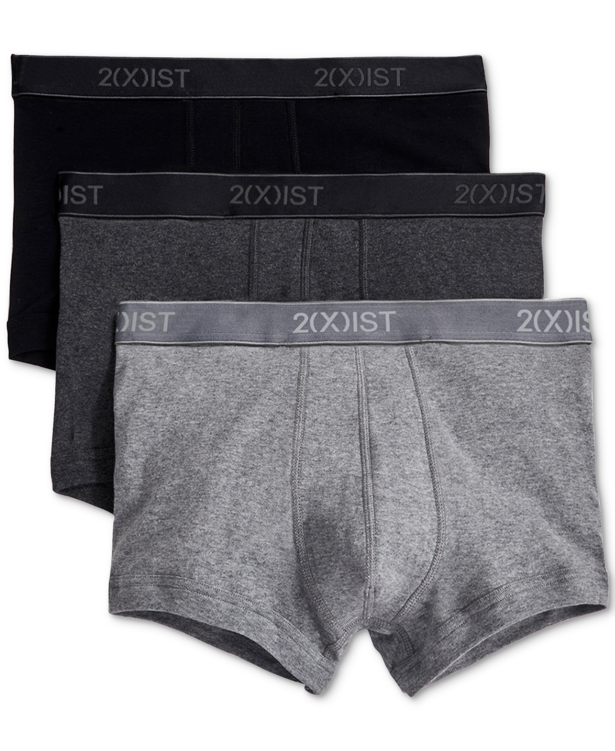 Click here for 2(x)ist Mens Essential No-Show Trunks 3-Pack - Bla... prices