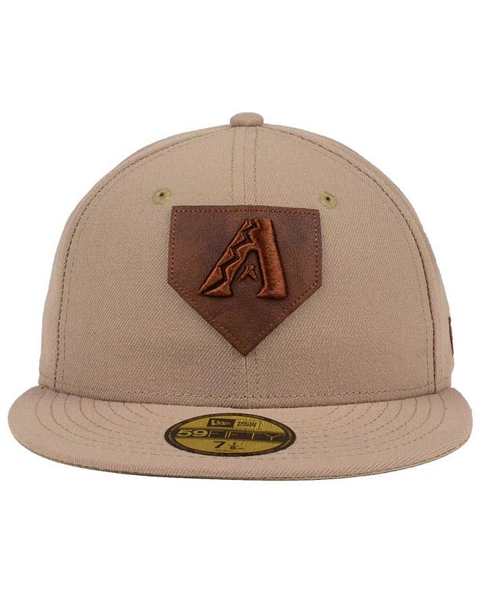 New Era Arizona Diamondbacks The Logo of Leather 59FIFTY Fitted Cap ...