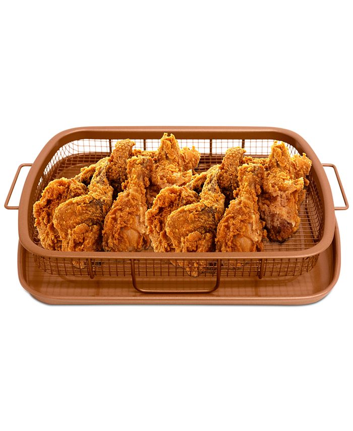 Gotham Steel 12" x 8" Non-Stick Ti-Ceramic Heat Circulating Crisper ...