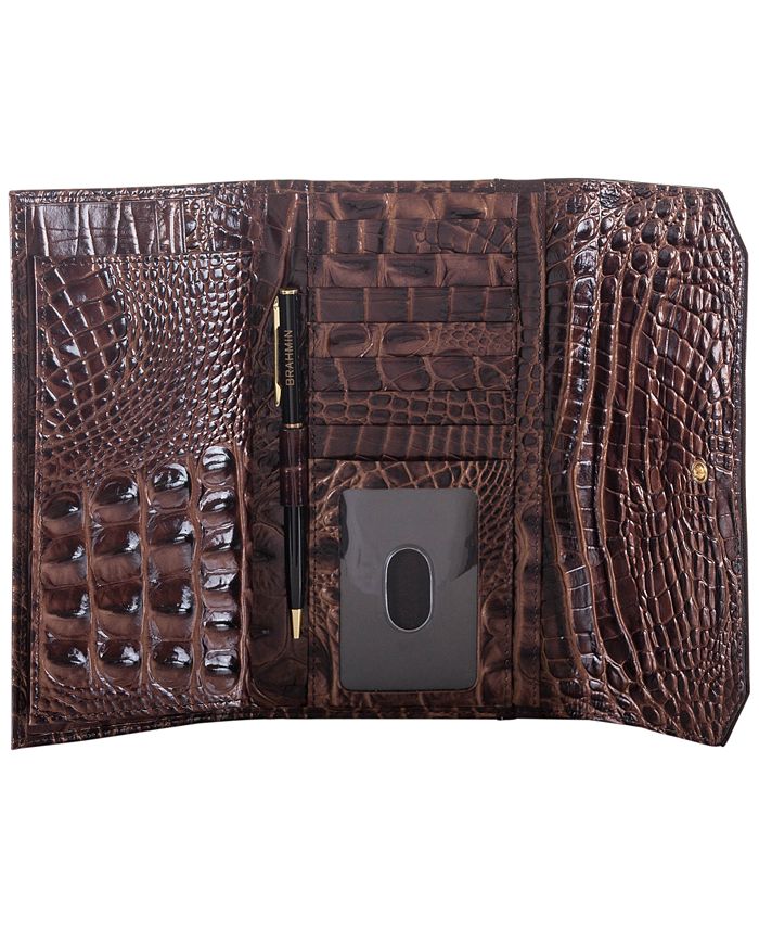 Brahmin Soft Quill Greco Checkbook Wallet - Macy's