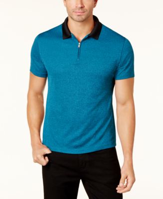 Alfani Men's Zip-Up Tech Polo, Created for Macy's - Macy's
