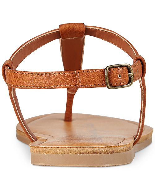 American Rag Krista T-Strap Flat Sandals, Created For Macy's - Sandals ...