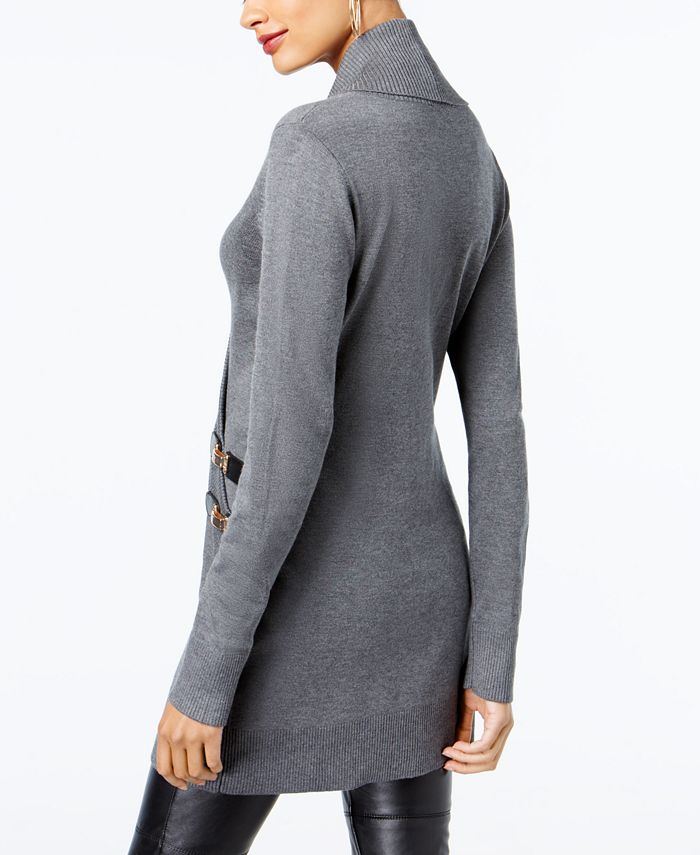 INC International Concepts I.N.C. Surplice Buckle Tunic Sweater ...