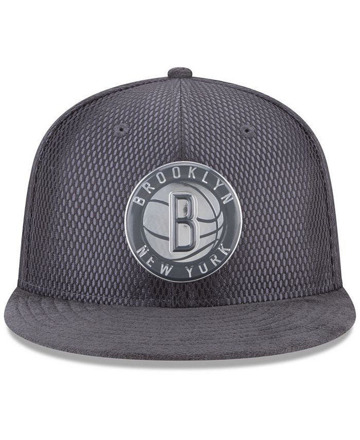 New Era Brooklyn Nets On-Court Graphite Collection 9FIFTY Snapback Cap ...