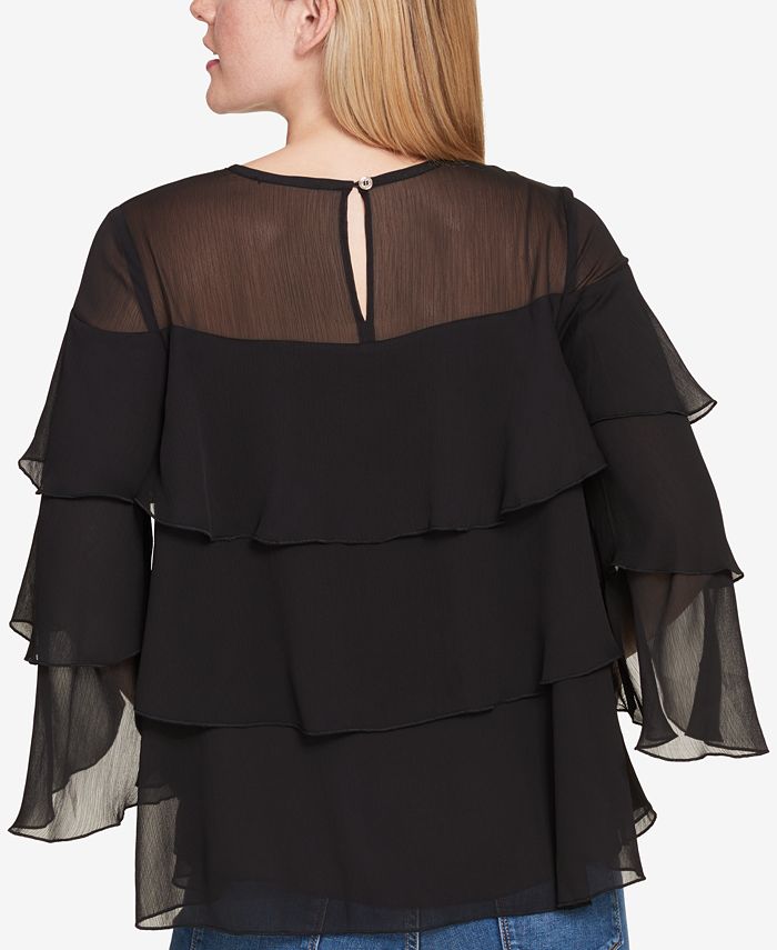 Tommy Hilfiger Tiered Ruffled Top, Created for Macy's - Macy's