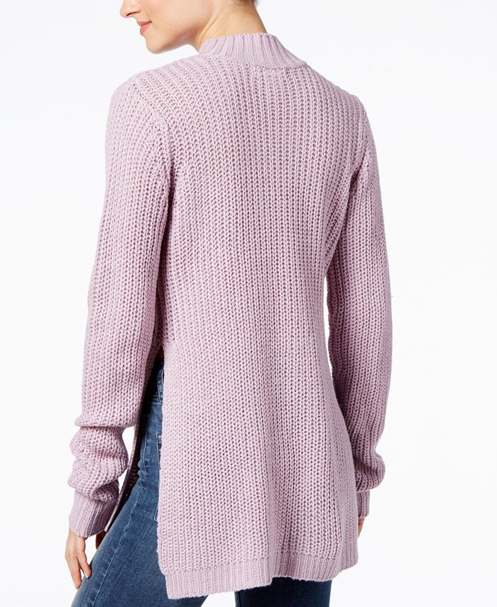 Planet Gold Juniors' Cutout Turtleneck Sweater - Macy's