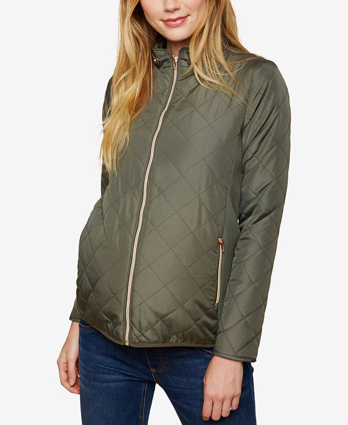 Motherhood Maternity Quilted Jacket - Macy's