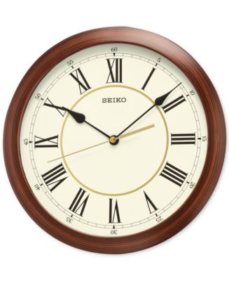 Seiko Wood-Look Wall Clock - Macy's