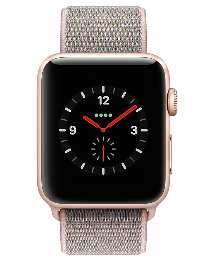 Apple Watch Series 3 (GPS + Cellular), 42mm Gold Aluminum Case with ...