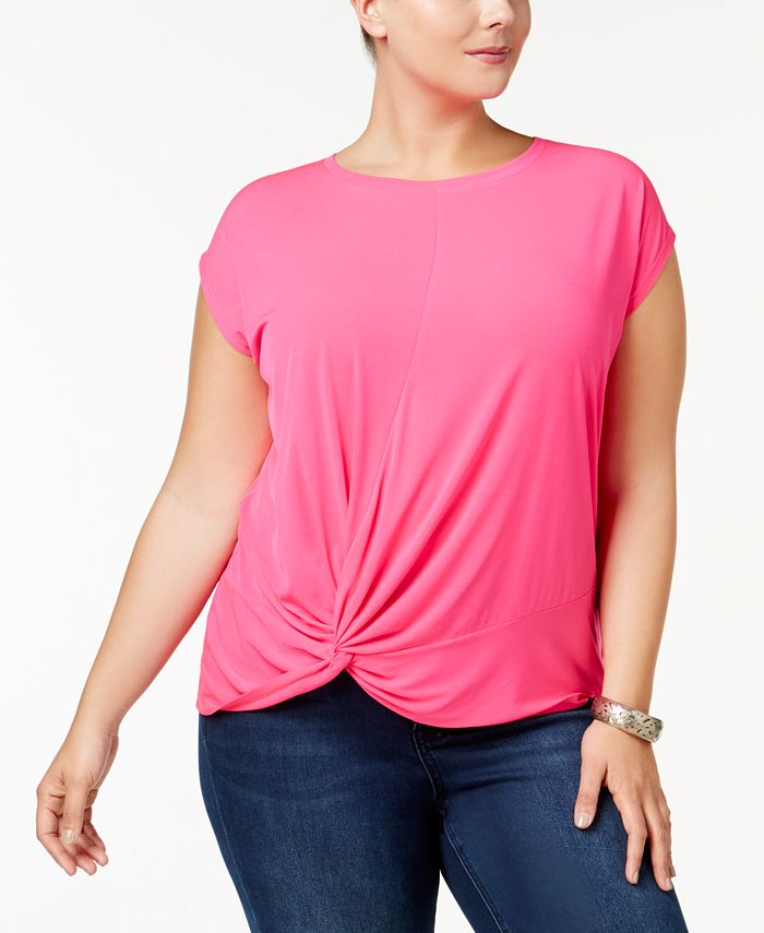 Inc International Concepts I N C Plus Size Knotted T Shirt Created