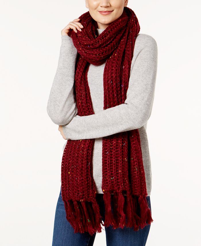 Steve Madden Speckled Soft Knit Scarf - Macy's