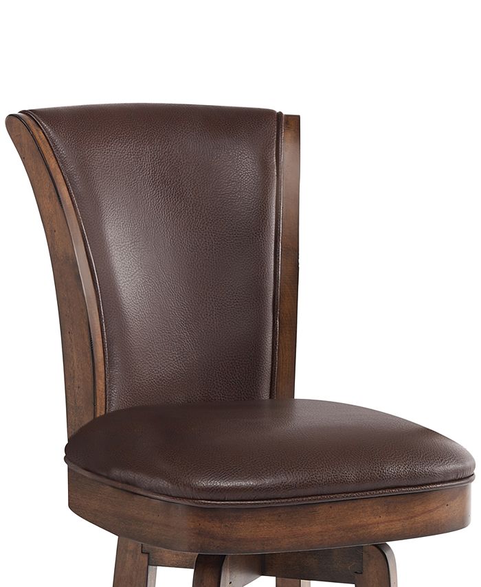Armen Living Raleigh 26" Counter Height Swivel Wood Barstool in ...