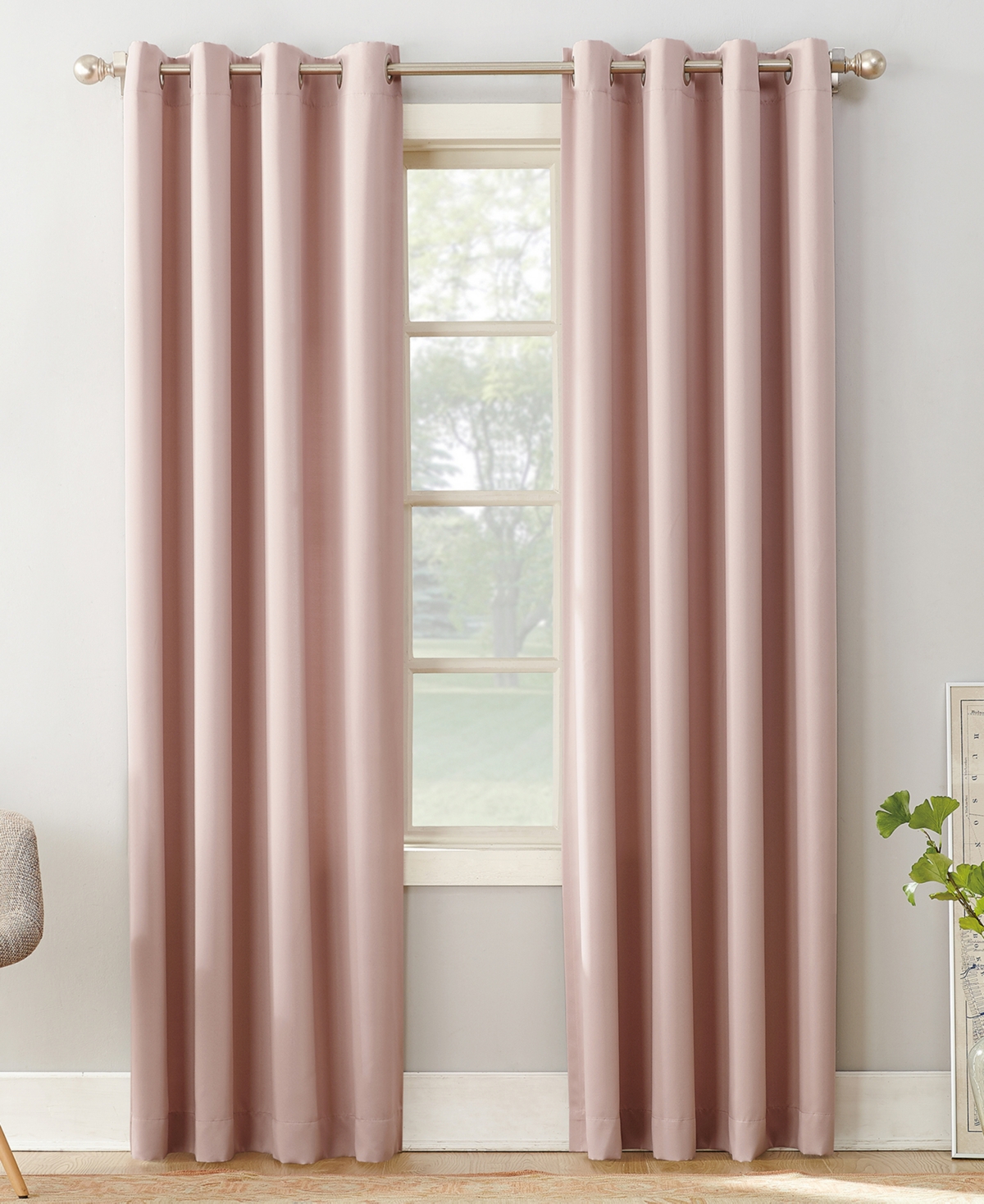Click here for Grant Room Darkening Grommet Curtain Panel - Blush prices