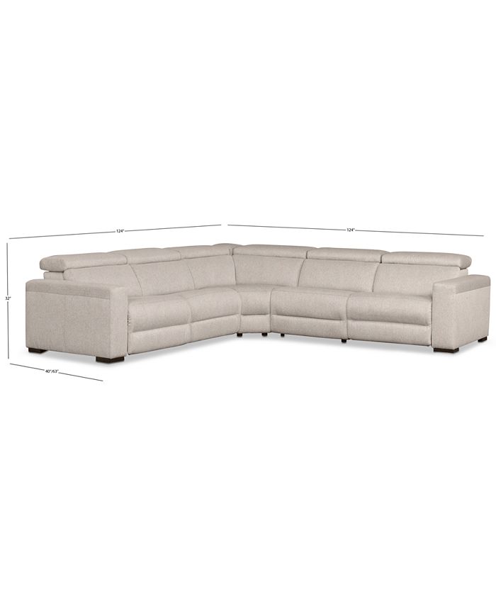 Nevio 5 Pc Sectional Sofa With Chaise | Baci Living Room