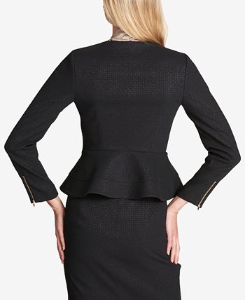 DKNY Two-Button Peplum Jacket - Macy's