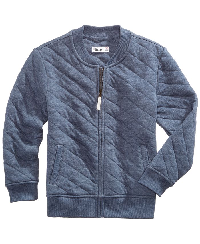 Epic Threads Quilted Bomber Jacket, Little Boys, Created for Macy's ...