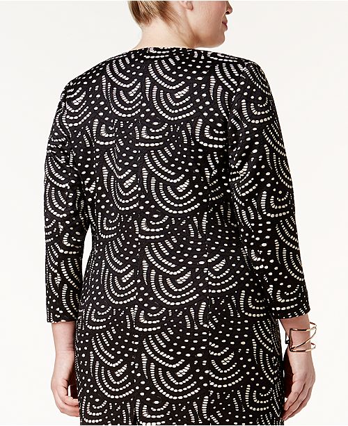 Kasper Plus Size Lace Four-Button Topper Jacket & Reviews - Jackets ...