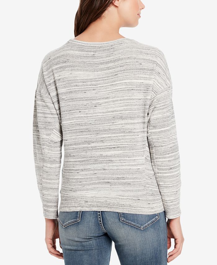 Vintage America Cotton Floral-Embroidered Marled Top - Macy's