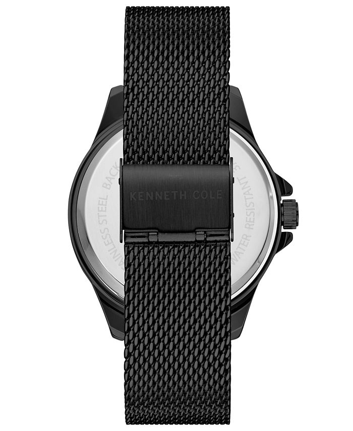 Kenneth Cole New York Men's Gunmetal Stainless Steel Mesh Bracelet ...