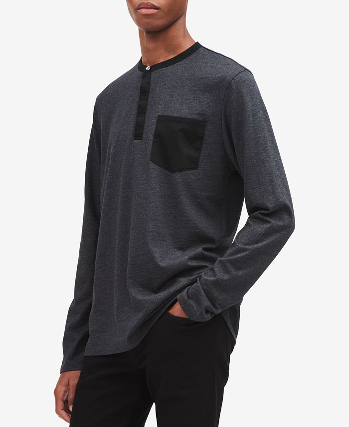 Calvin Klein Men's Hidden Placket Henley - Macy's
