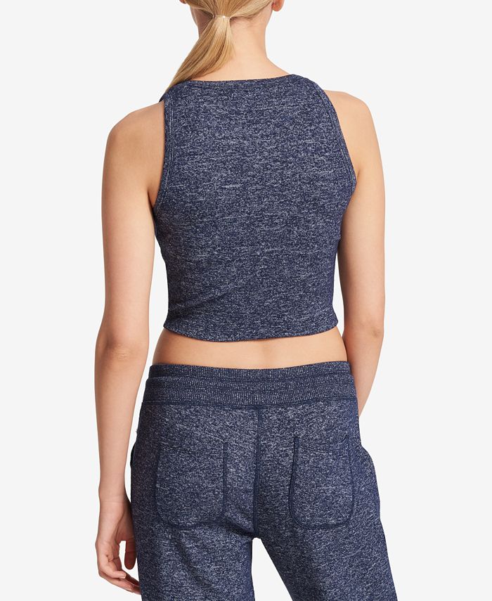 DKNY Sport Cropped Melange Tank Top - Macy's