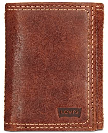 Levi's Men's RFID Trifold Leather Wallet - Macy's