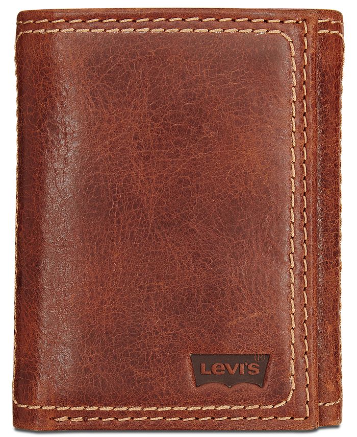 Levi's Men's RFID Trifold Leather Wallet - Macy's
