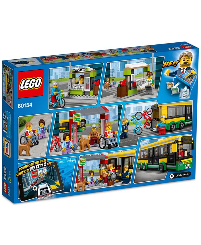 LEGO® City 337-Pc. Town Bus Station Set 60154 - Macy's