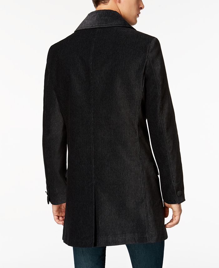 GUESS Men's Black Double-Breasted Coat - Macy's