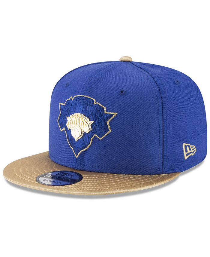 New Era New York Knicks Triple Gold 9FIFTY Snapback Cap - Macy's