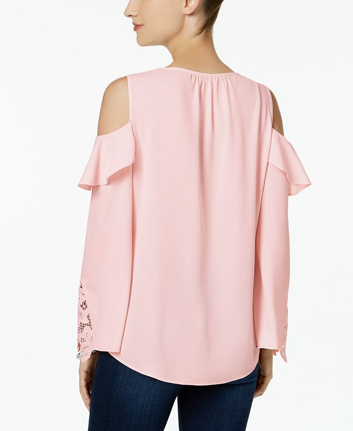 Charter Club Ruffled Cold-Shoulder Top, Created for Macy's - Macy's