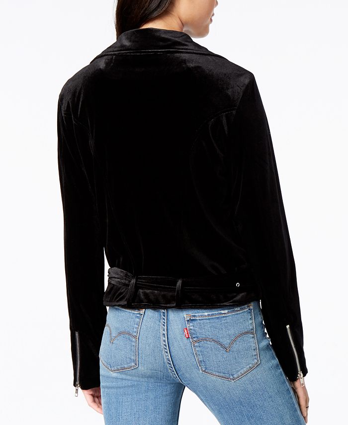 MINKPINK Velvet Moto Jacket - Macy's
