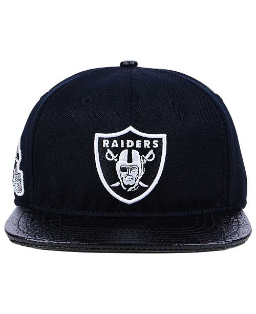 Pro Standard Oakland Raiders Black and White Strapback Cap & Reviews ...