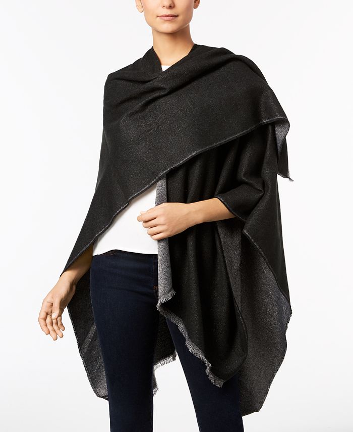 Calvin Klein Lurex®-Metallic Cape - Macy's