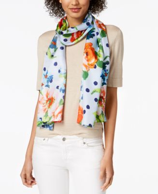 Echo Springtime Floral Silk Scarf - Macy's