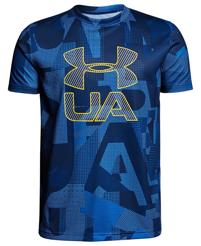 Under Armour Printed Logo-Print T-Shirt, Big Boys - Macy's