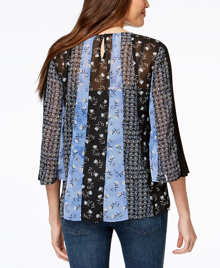 Style & Co Mixed-Print Top, Created for Macy's - Macy's