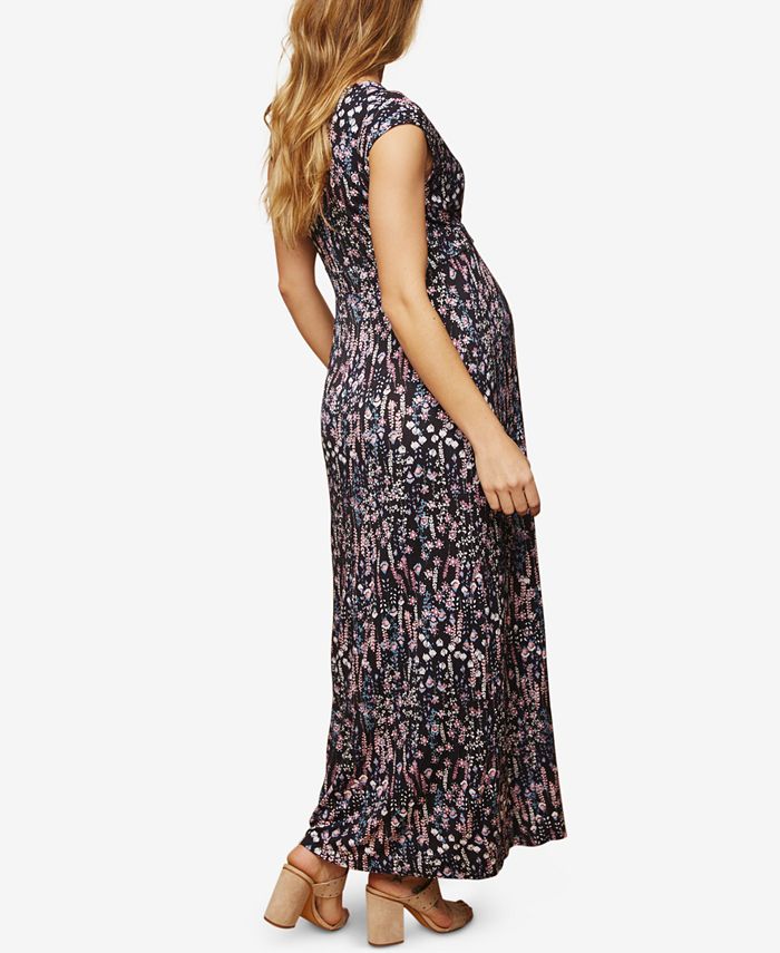 Motherhood Maternity Printed Maxi Dress - Macy's