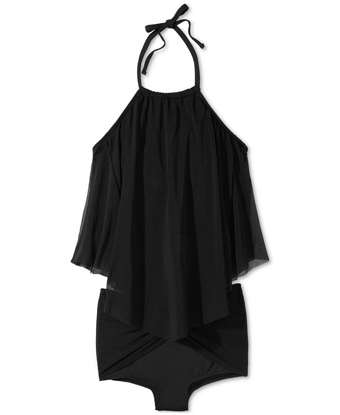 Coco Reef Aura Underwire Illusion Tankini Top & High-Waist Briefs - Macy's